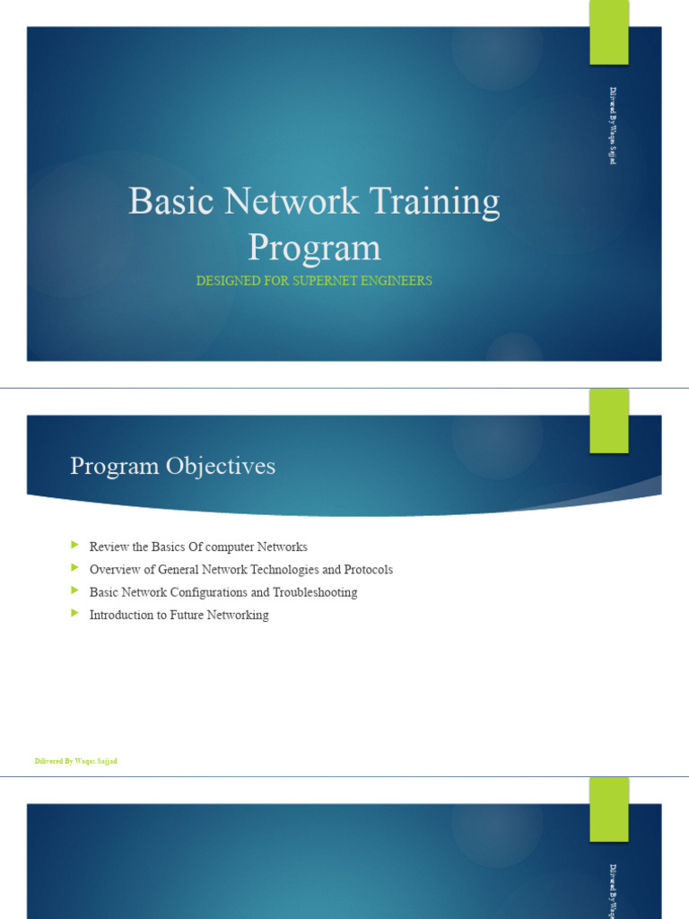 Basic Network Training Program Presentation | PDF | Routing | Network ...