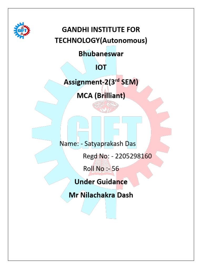 MCA IoT Assignment Guide | PDF | Technology & Engineering