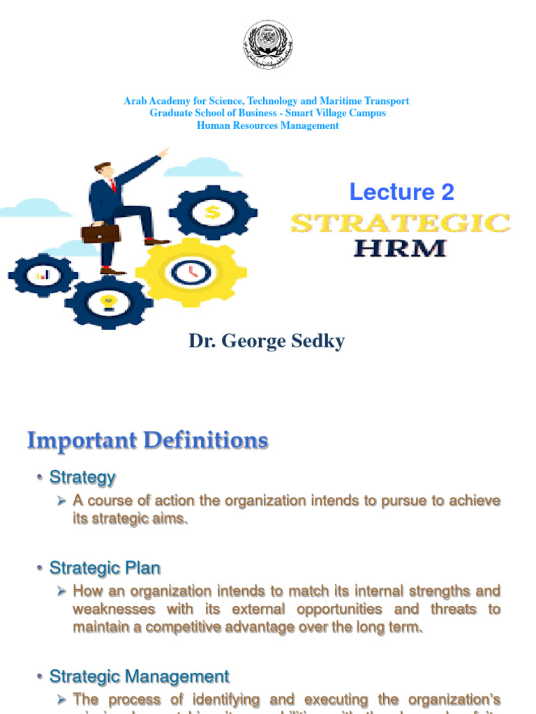 2 - Startegic HR Management | PDF | Goal | Human Resource Management