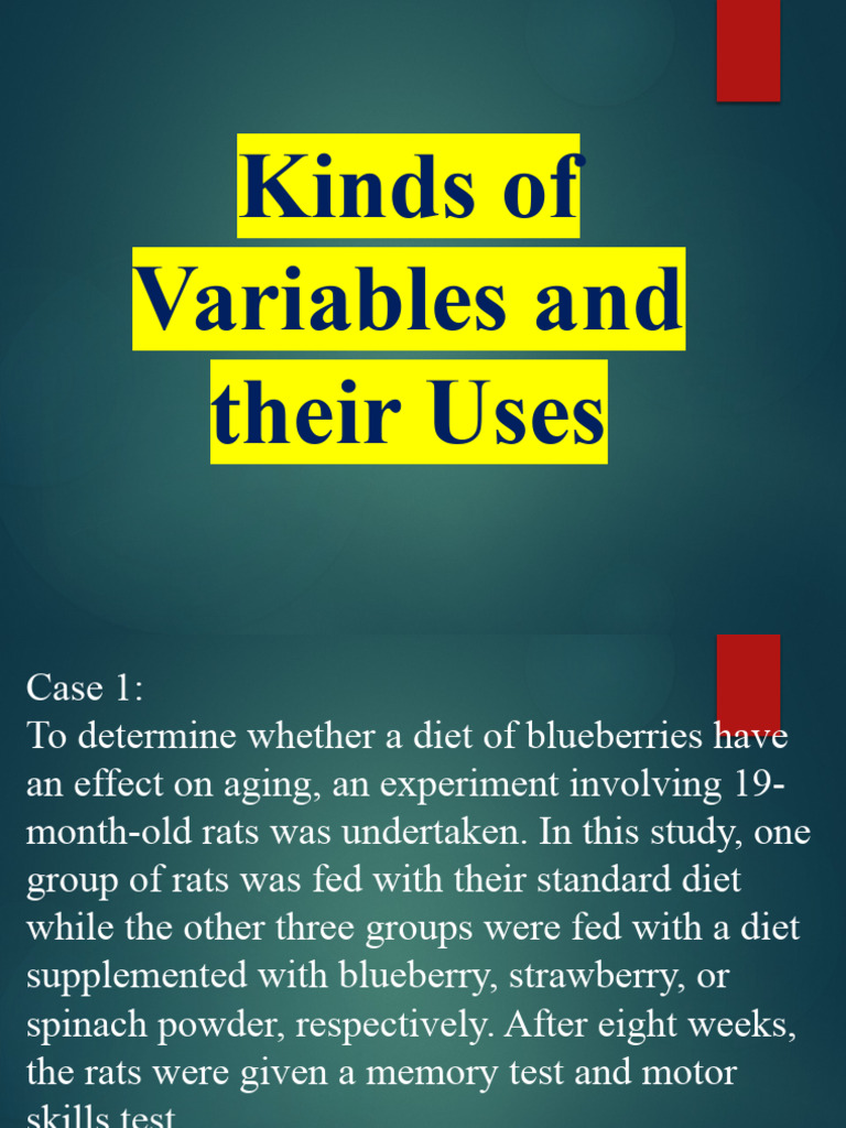 Kinds of Variables and Their Uses | PDF | Level Of Measurement ...