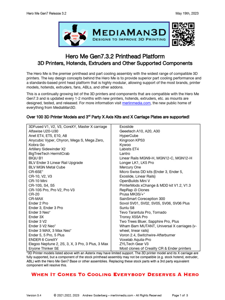 Hero Me Gen7.3.2 Printer-Component Support V3.4 | PDF | Computers ...