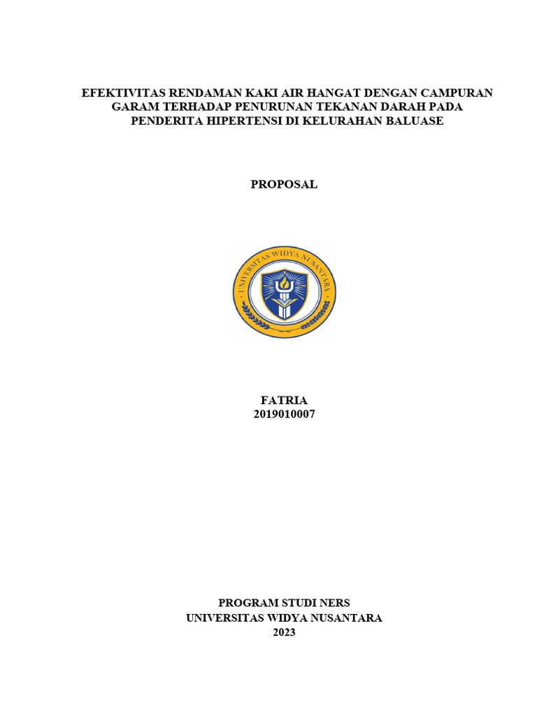 Bismillah Proposal Fatria Neww 222 | PDF