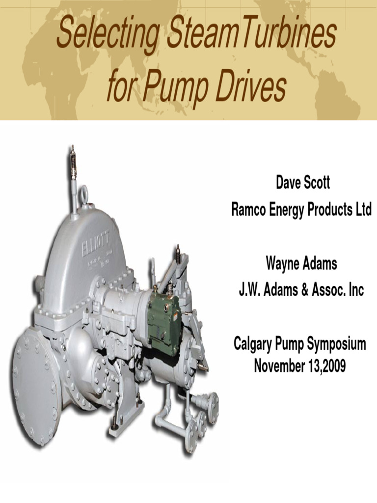 Selecting Steam Turbines For Pump Drives | PDF