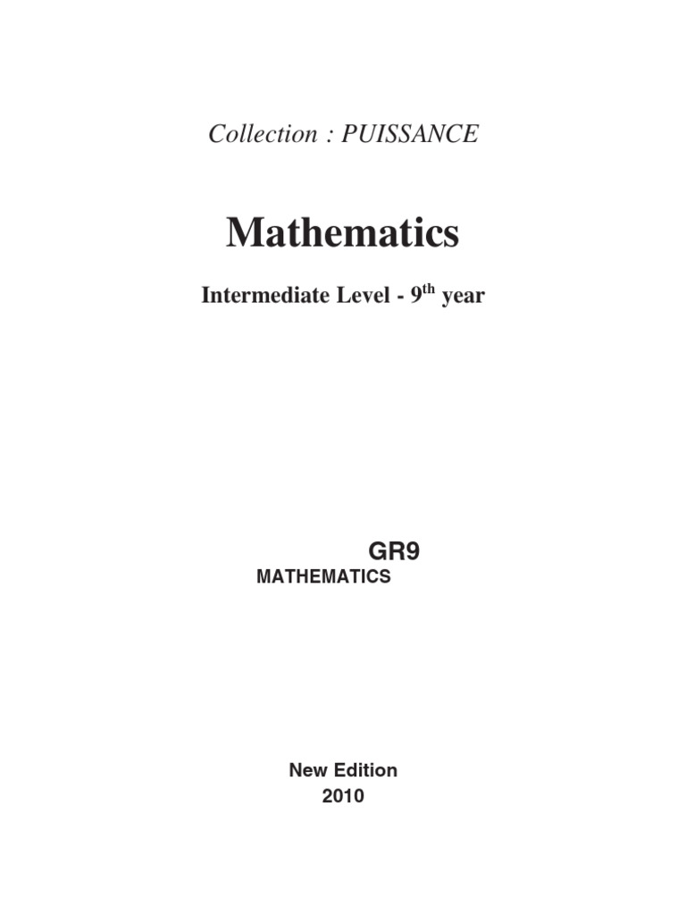 gr9 Math Ahlia Book | PDF | Numbers | Rational Number