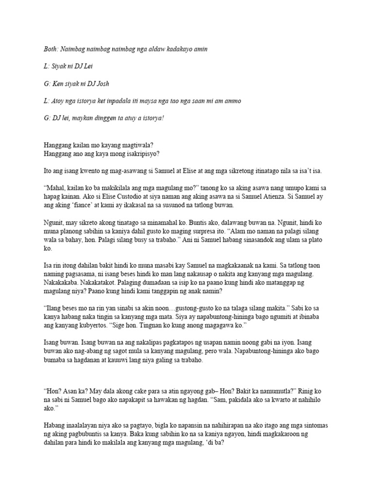 Fil PT Script Final | PDF