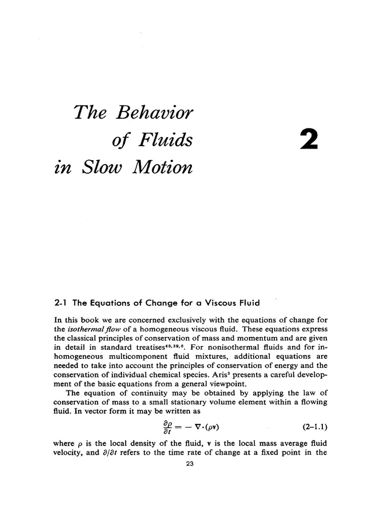 The Behavior of Fluids Slow Motion: at A/at | PDF | Finance & Money ...