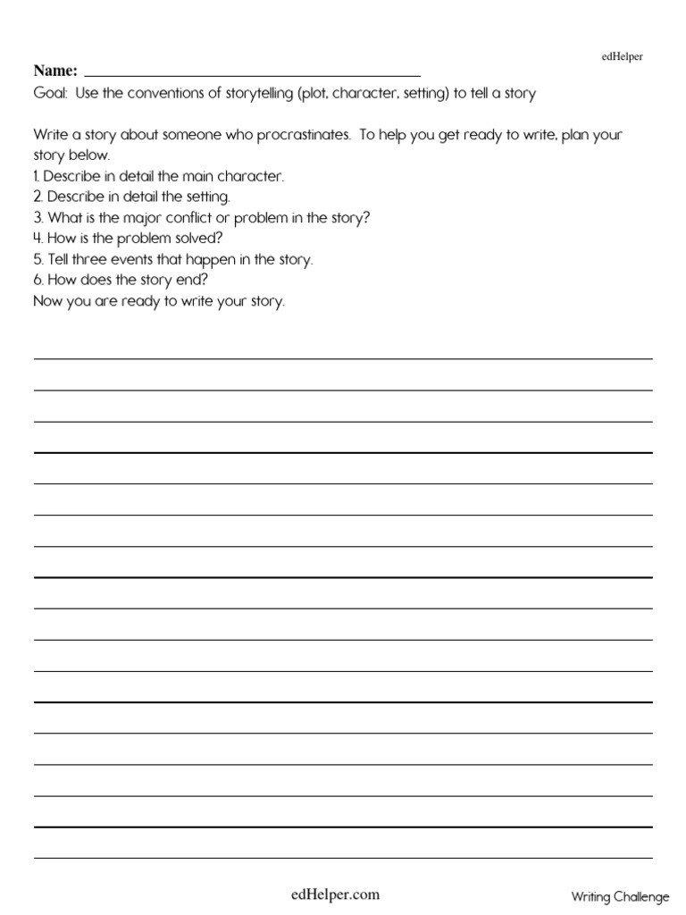 4th Grade Writing Prompts Worksheets | PDF