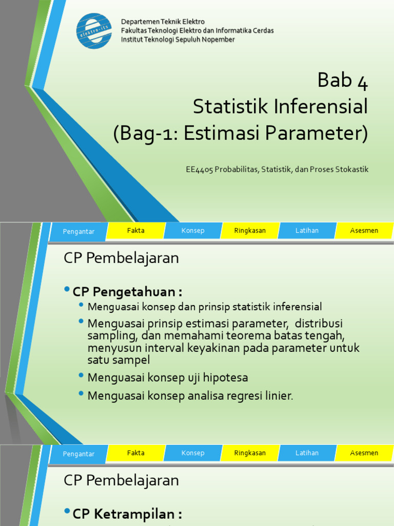 Statistik Inferensial & Estimasi | PDF