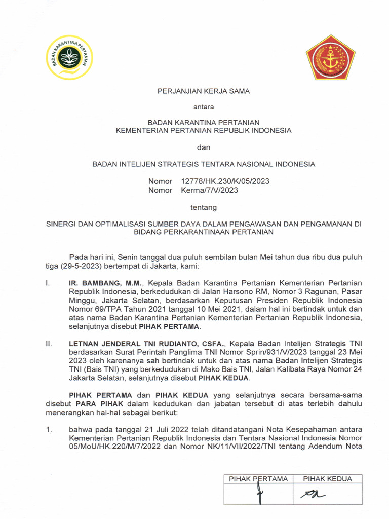 PKS Dan Pedoker Barantan Dan Bais TNI | PDF