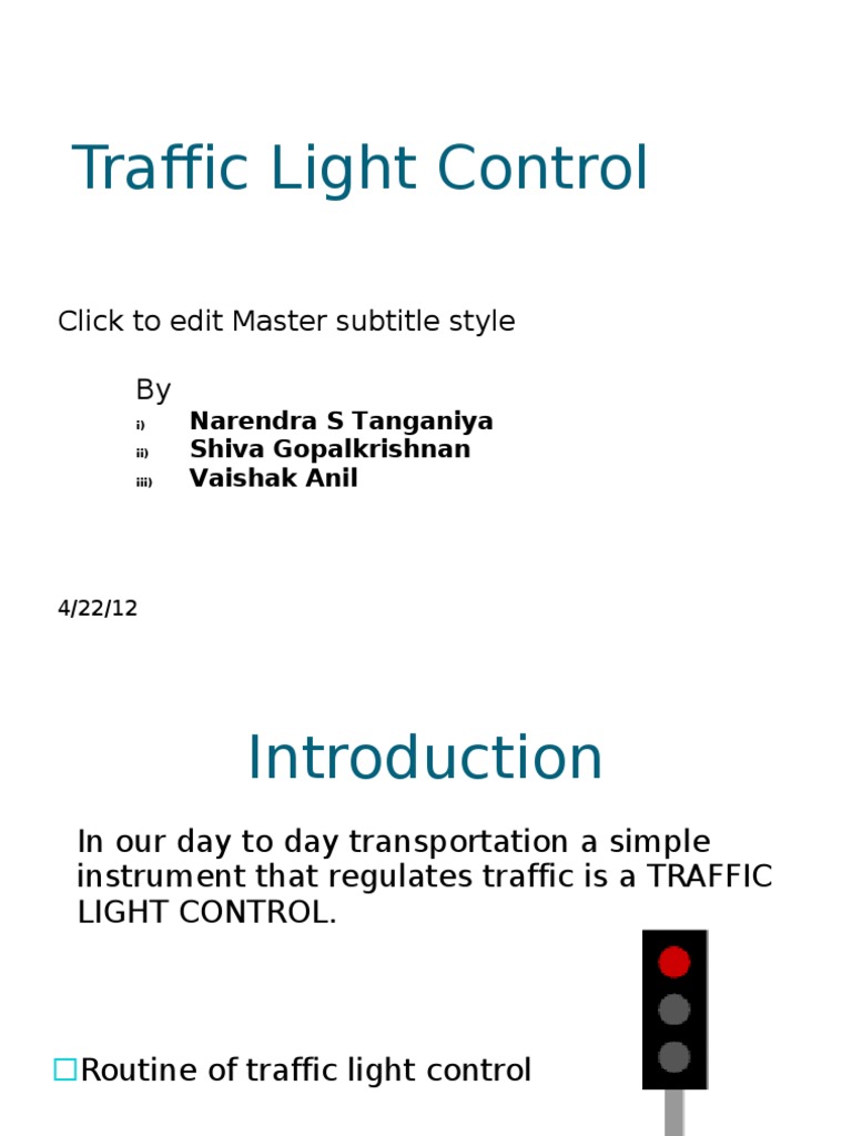 Traffic Light Control System Overview | PDF