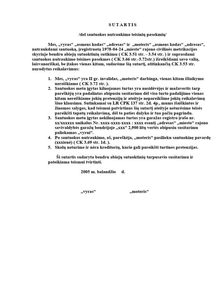 Skyrybu Sutartis | PDF