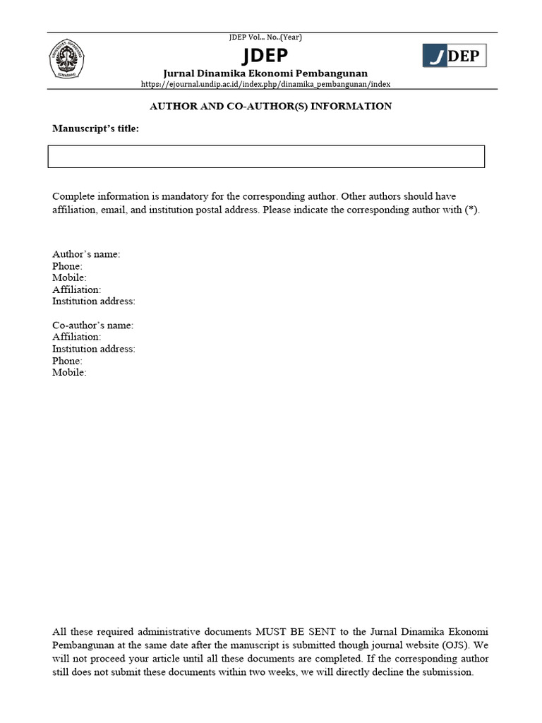 Template Jdep | PDF | Methodology | Science
