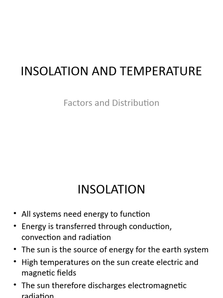 Insolation and Temperature | PDF | Science & Mathematics