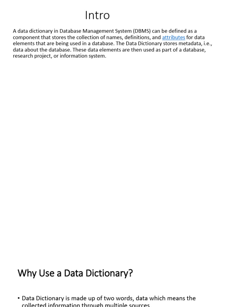 data dictionary [Autosaved] | PDF | Databases | Database Index