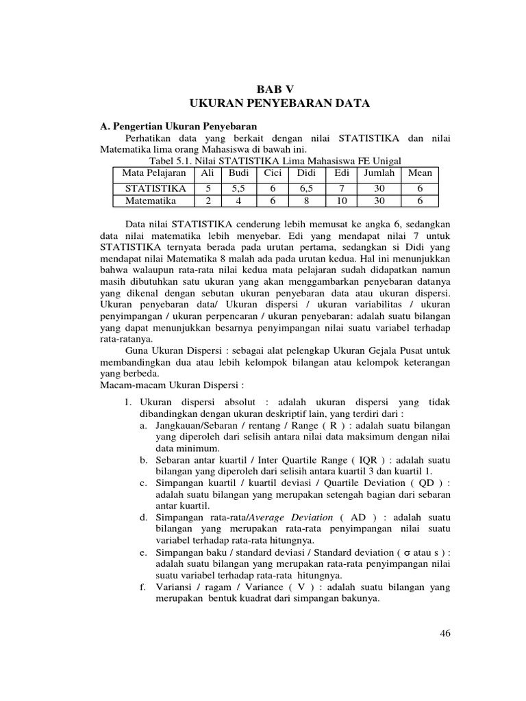 04 Ukuran Penyebaran Data | PDF