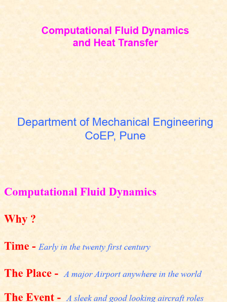 1 DE CFD Introduction | PDF | Computational Fluid Dynamics | Equations