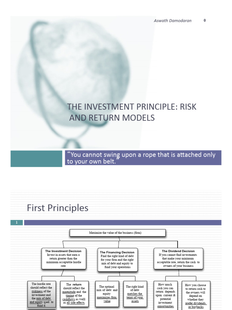 Risk and Return | PDF | Financial Risk | Diversification (Finance)