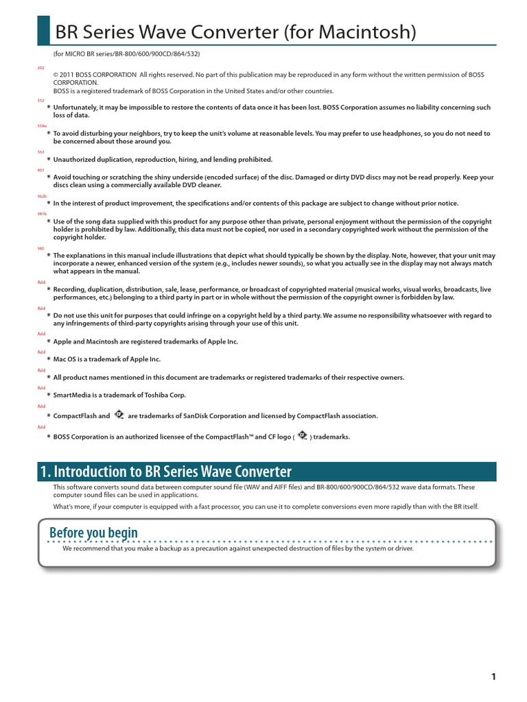 BR Wave Converter Manual Mac E | PDF | Usb | Computer File