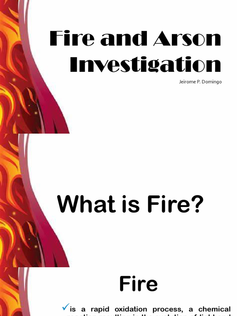 CVSU Fire and Arson Investigation PDF | PDF