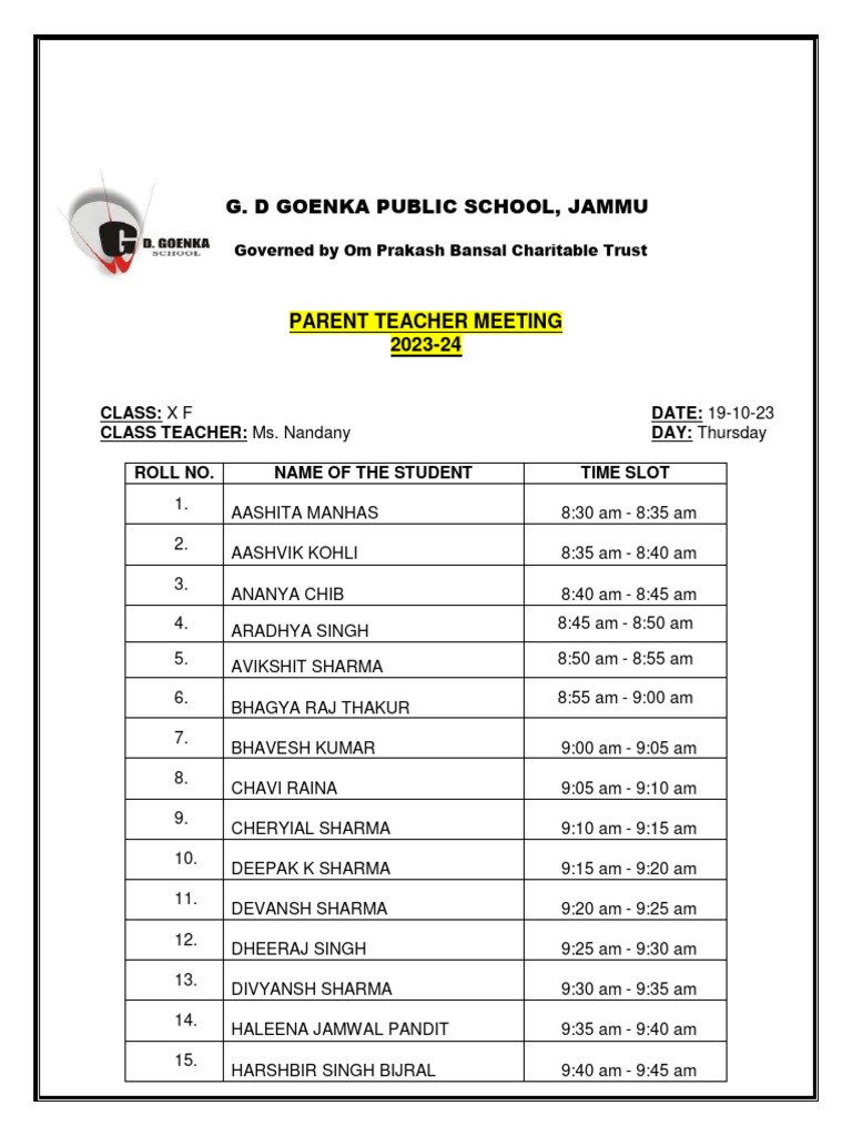 G. D Goenka Public School, Jammu | PDF