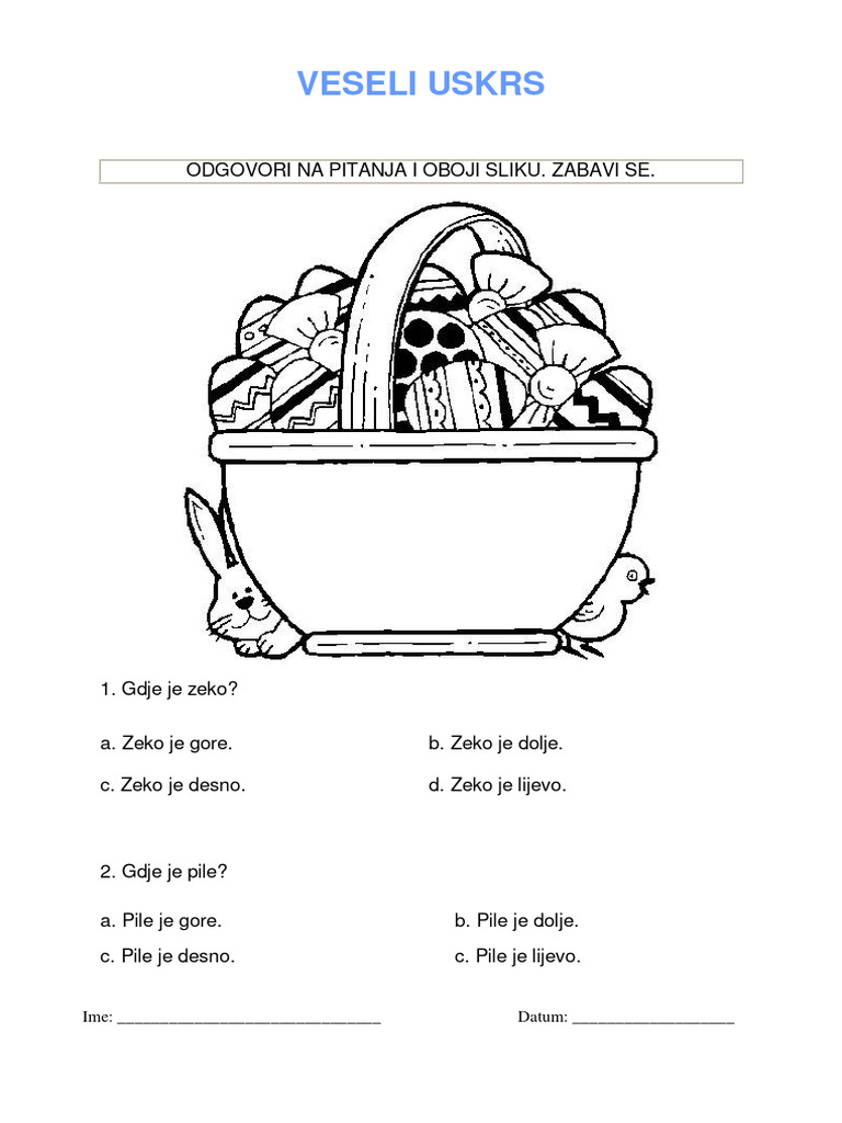 Kokotovic M Veseli Uskrs | PDF
