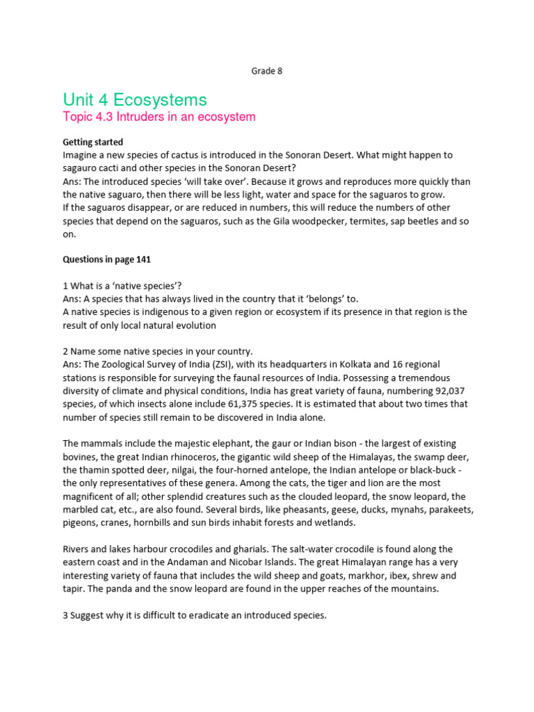 Grade 8 - Answers | PDF