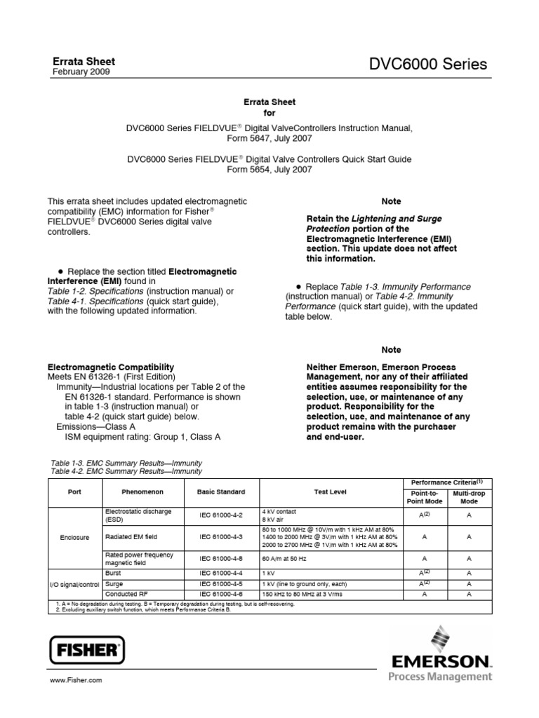 DVC6000 Series - Posicionador Fisher | PDF