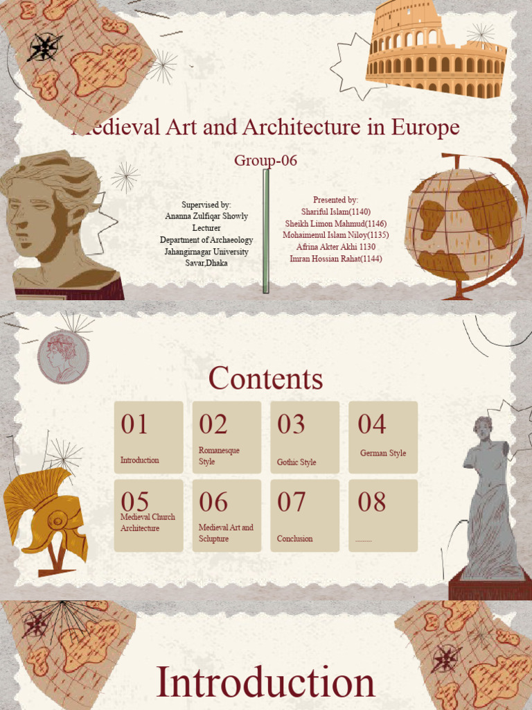 Beige and Grey Vintage Illustrative Archeology History Report Project ...