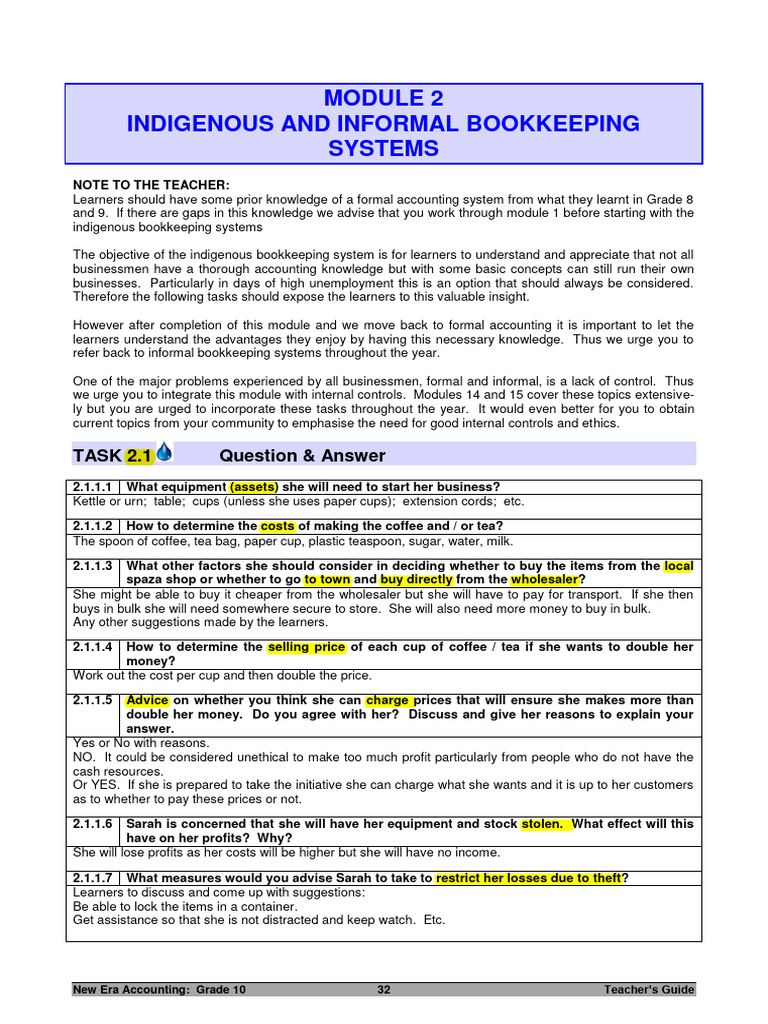 Indigenous Bookkeeping Insights for Students | PDF | Balance Sheet ...