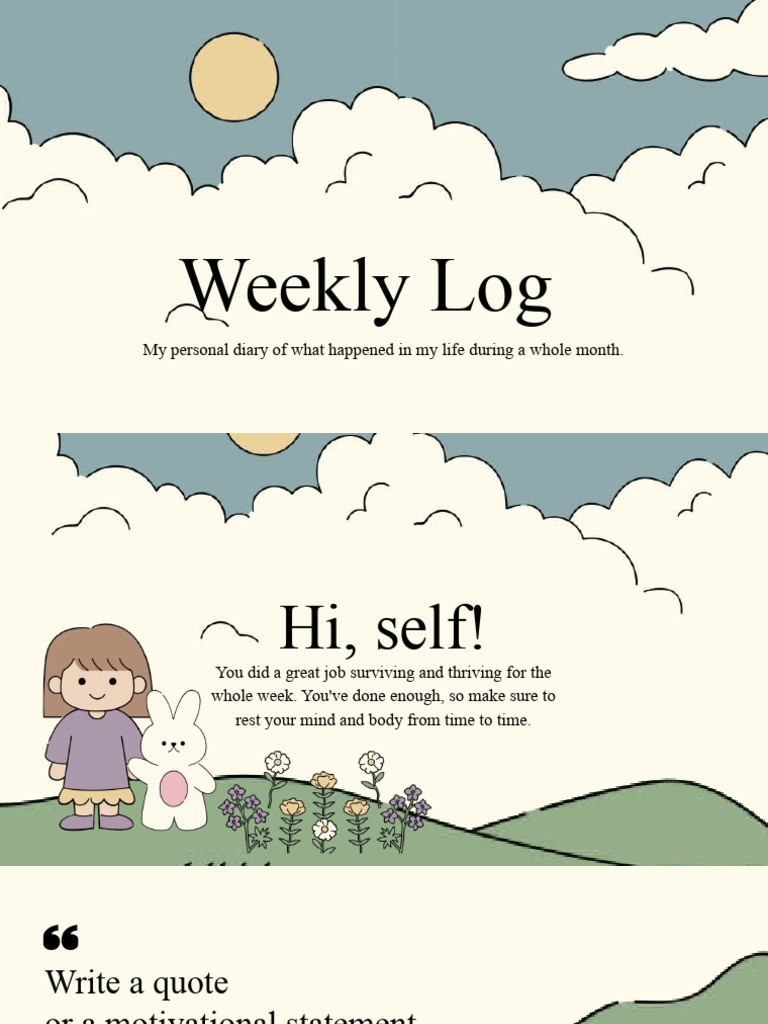 Cute Illustrated Weekly Log Presentation - 20231008 - 204313 - 0000 | PDF