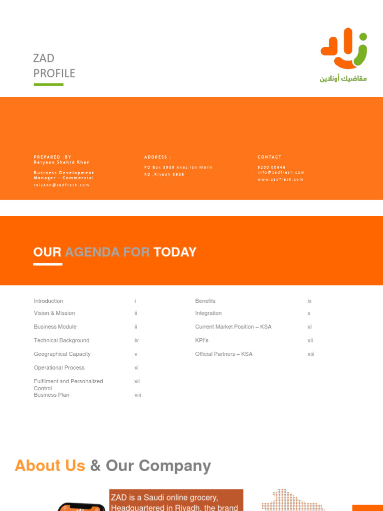 ZAD Fresh: Leading Saudi Online Grocer | PDF | Business | Finance & Money Management