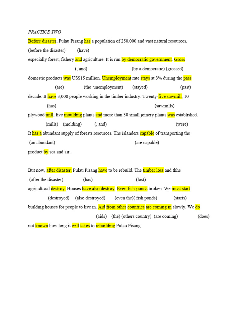 Grammar Question 2 MUET | PDF