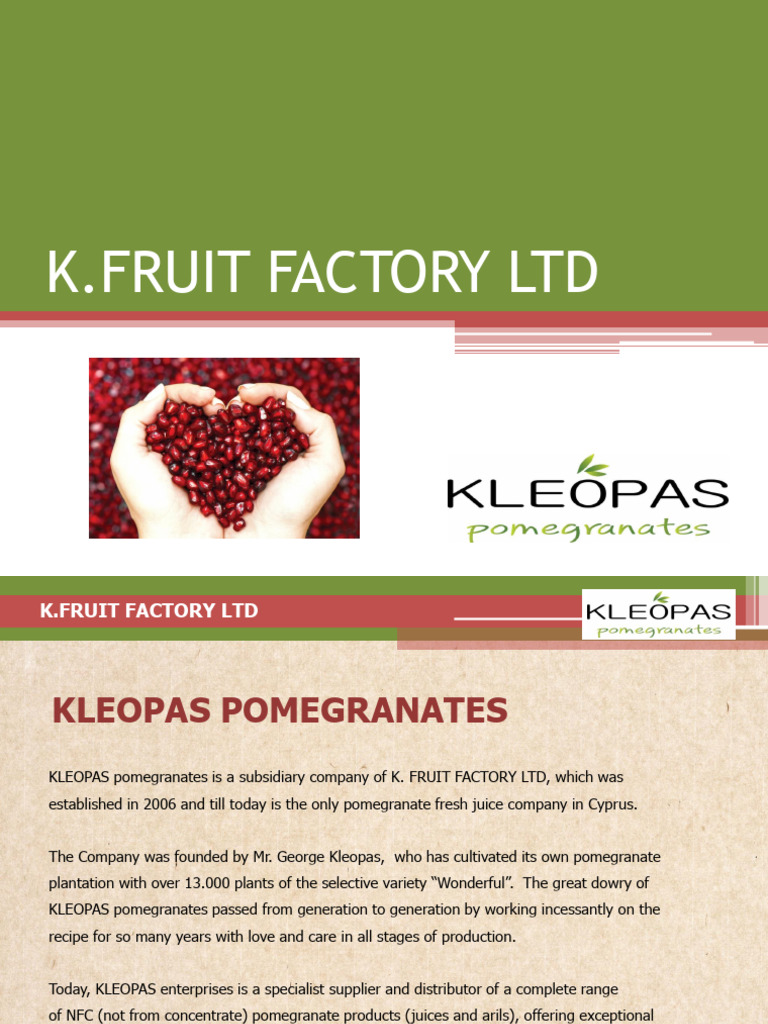 Kleopas Pomegranates | PDF | Pomegranate | Juice