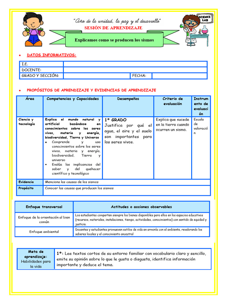 1º E7 Sesion d3 CT Explicamos Como Se Producen Los Sismos | PDF ... 1º E7 Sesion d3 CT Explicamos Como Se Producen Los Sismos | PDF ...