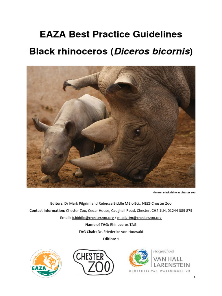 2014 Black Rhino EAZA Best Practice Guidelines Approved | PDF ...