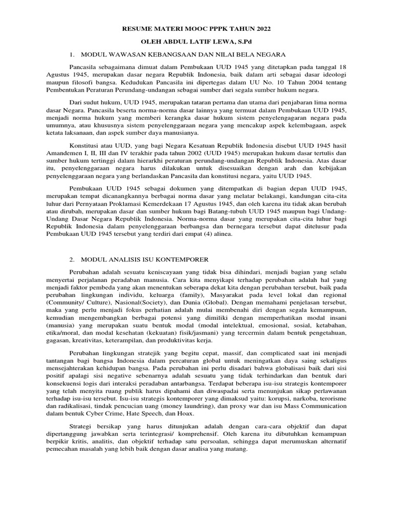 RINGKASAN MATERI MOOC BARU - Compressed | PDF