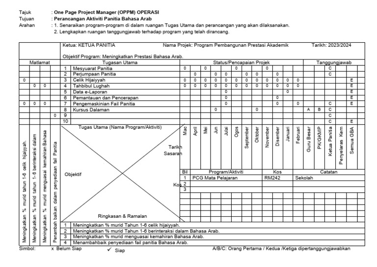 Oppm Panitia Bahasa Arab 2023-2024 | PDF