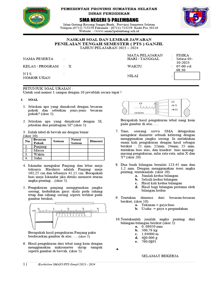 Naskah Soal Pts Ganjil - 1 TP 2023 - 2024 | PDF | Metode & Bahan Ajar