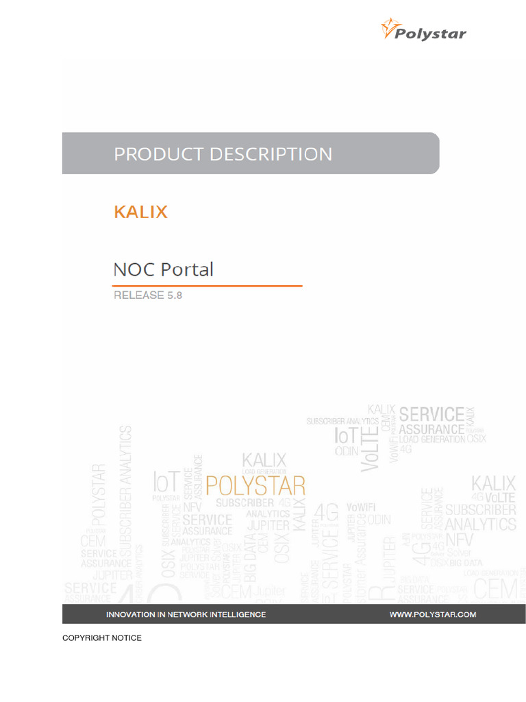 Kalix NOC Portal Description 5.8 | PDF | Session Initiation Protocol | Computing