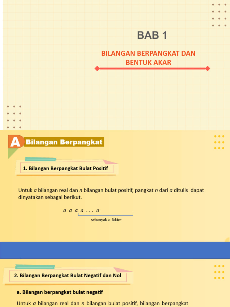BAB 1 Bilangan Berpangkat Dan Bentuk Akar | PDF