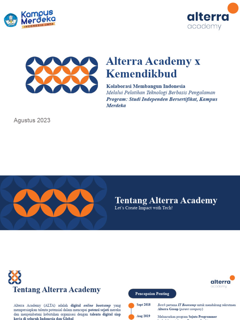 Konsolidasi Batch 5 SIB Kampus Merdeka - Alterra Academy | PDF