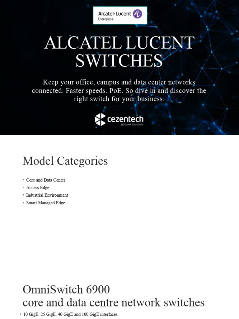 Alcatel Lucent Switches Models | PDF | Computer Network | Network Switch