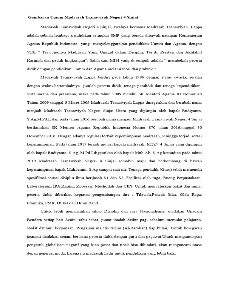 PROFIL Mts 4 2023-2024 Baruuuuu | PDF