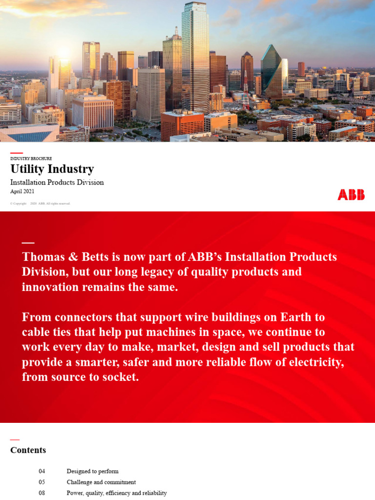 ABB Installation Products Utility Presentation ENG US 9AKK107992A8154 ...