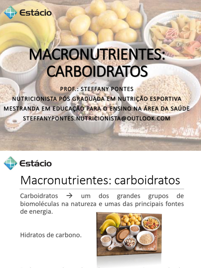 Aula 4 Carboidratos - Composição Dos Alimentos | PDF | Carboidratos ...