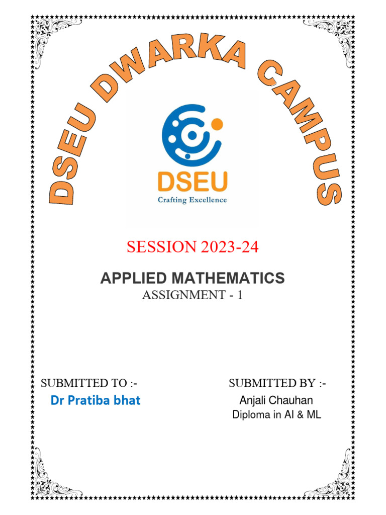 Math Front Page | PDF