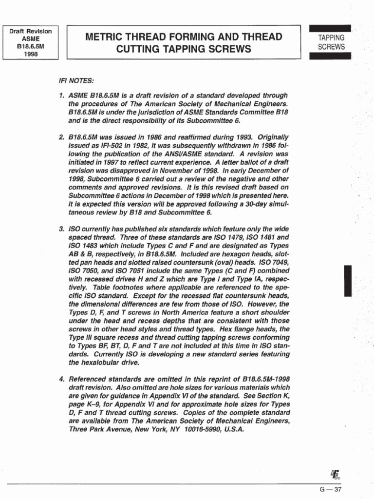 Asme B18.6.5M 1998 | Download Free PDF | Screw | Building Engineering