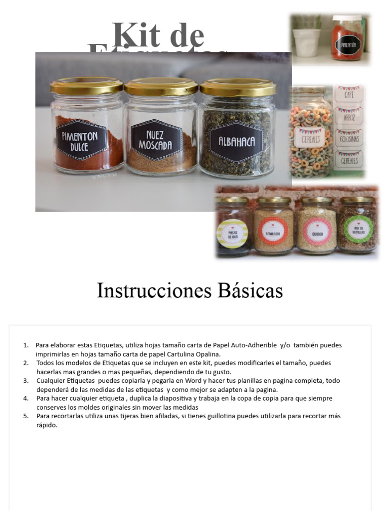 Etiquetas para Frascos | PDF