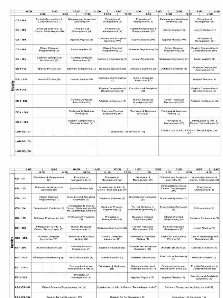 New Time Table | PDF