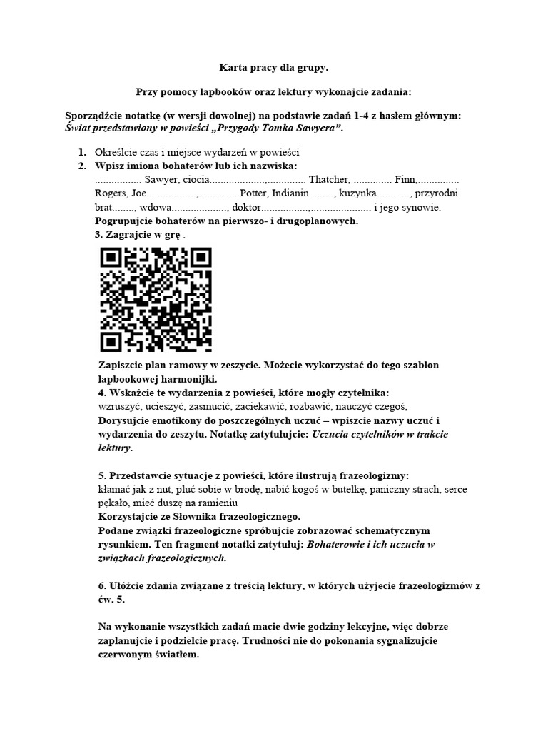 Przygody Tomka Sawyera | PDF
